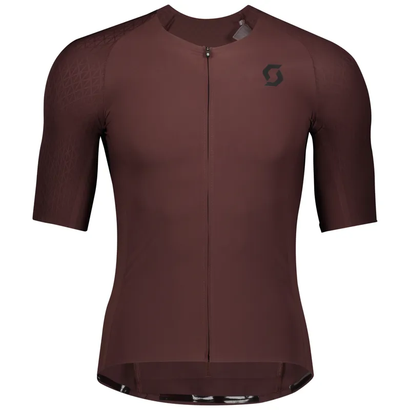 2020 Scott RC Premium Kinetech S/SL Jersey in Sulphur Maroon Red/Black